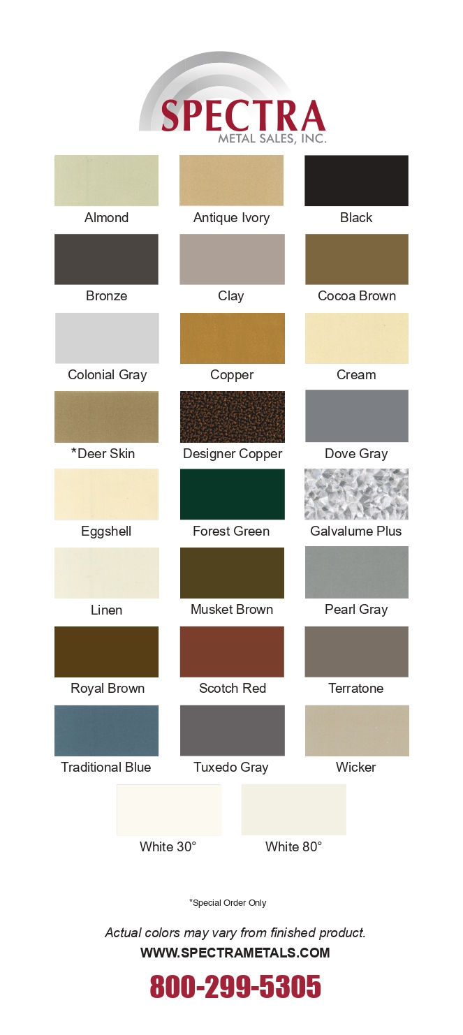 Gutter Colors - MAP Building Specialties